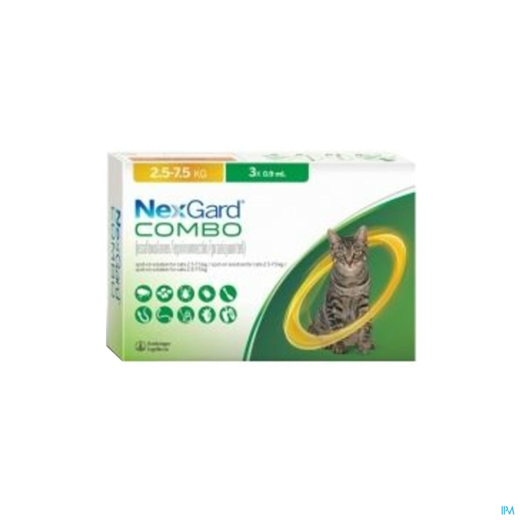 Nexgard Combo Spot-on Kat 2,5-7,5kg Opl 3x0,9ml - Brielfarma
